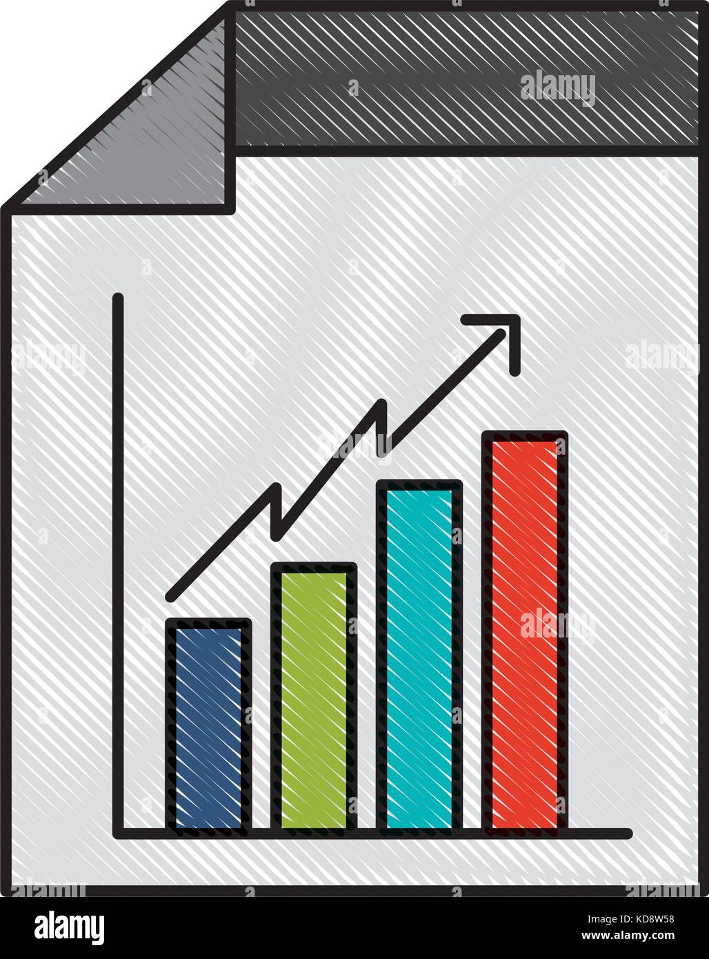 web page financial graph arrow growth document Stock Vector Image & Art ...