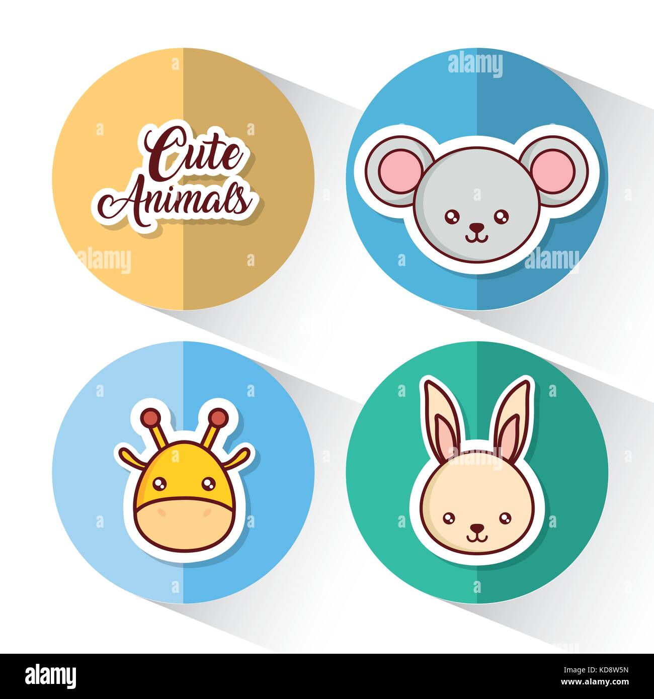 cute animals design Stock Vector Image & Art - Alamy