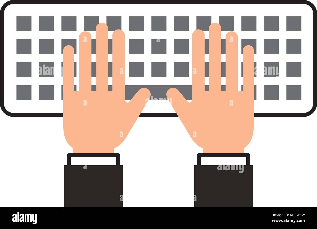 hands programmer typing work keyboard technology Stock Vector Image & Art - Alamy