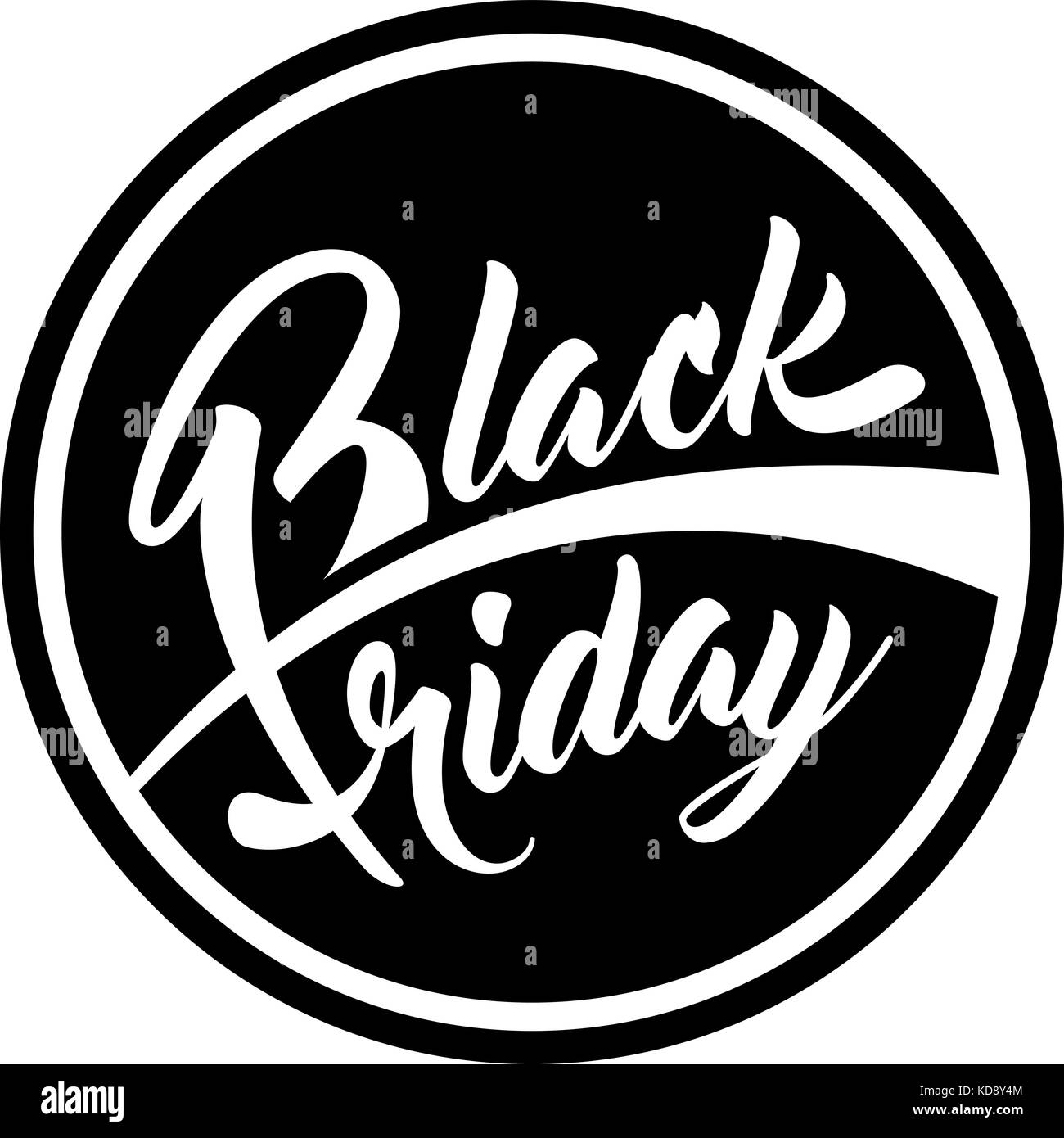 Black friday round sticker vector hi-res stock photography and images ...