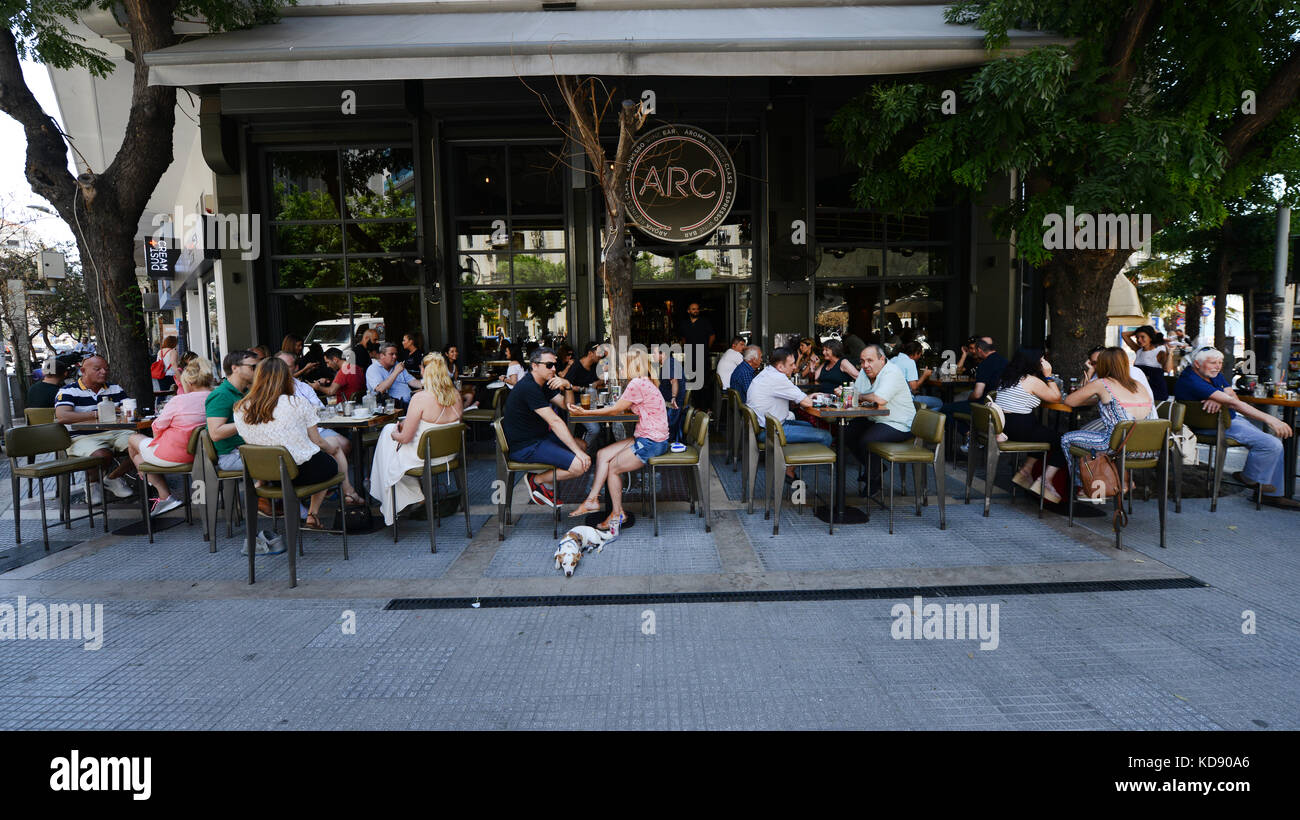 The vibrant Arc cafe in Thessaloniki, Greece Stock Photo - Alamy