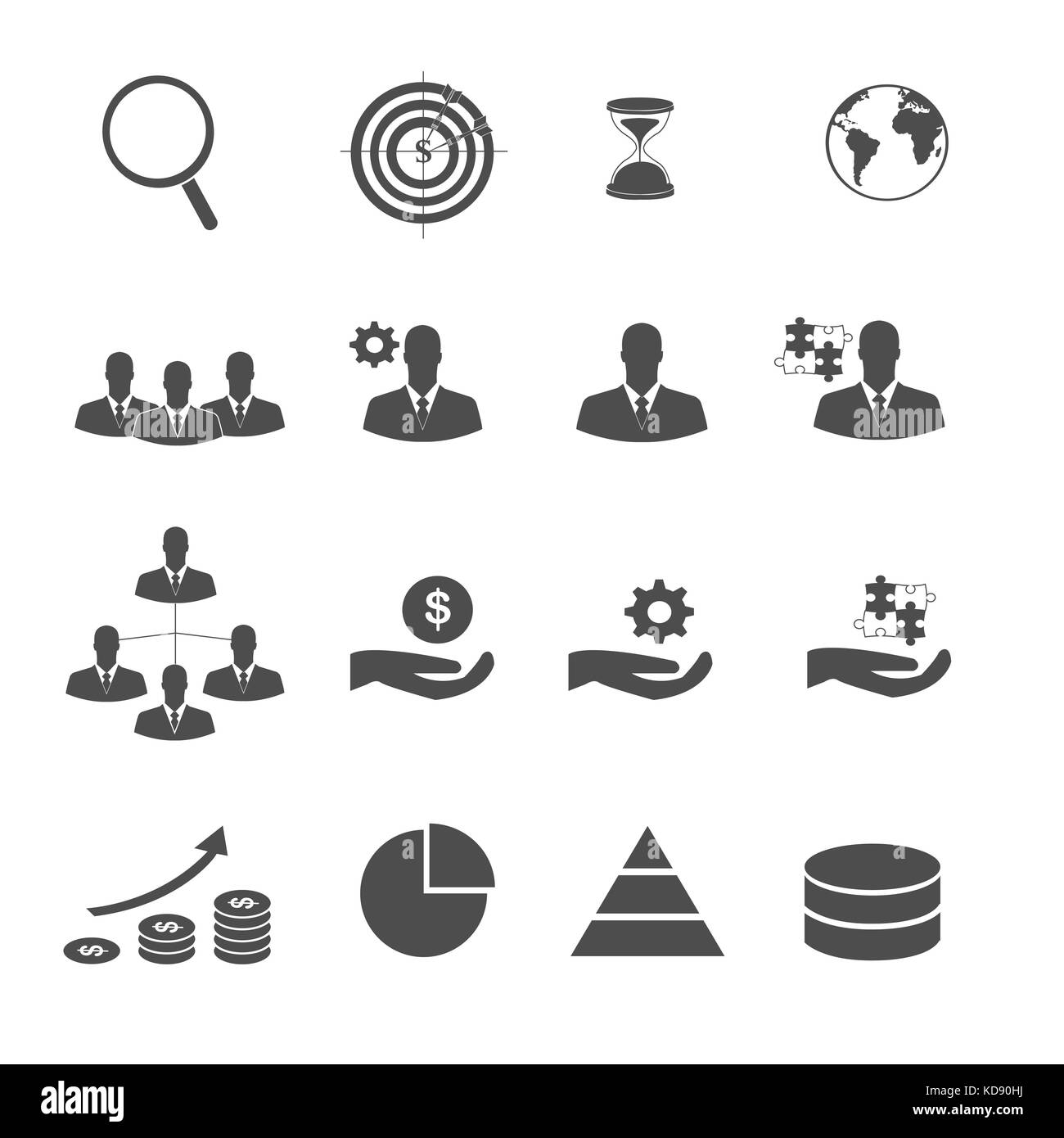 Task organization icon set Cut Out Stock Images & Pictures - Alamy
