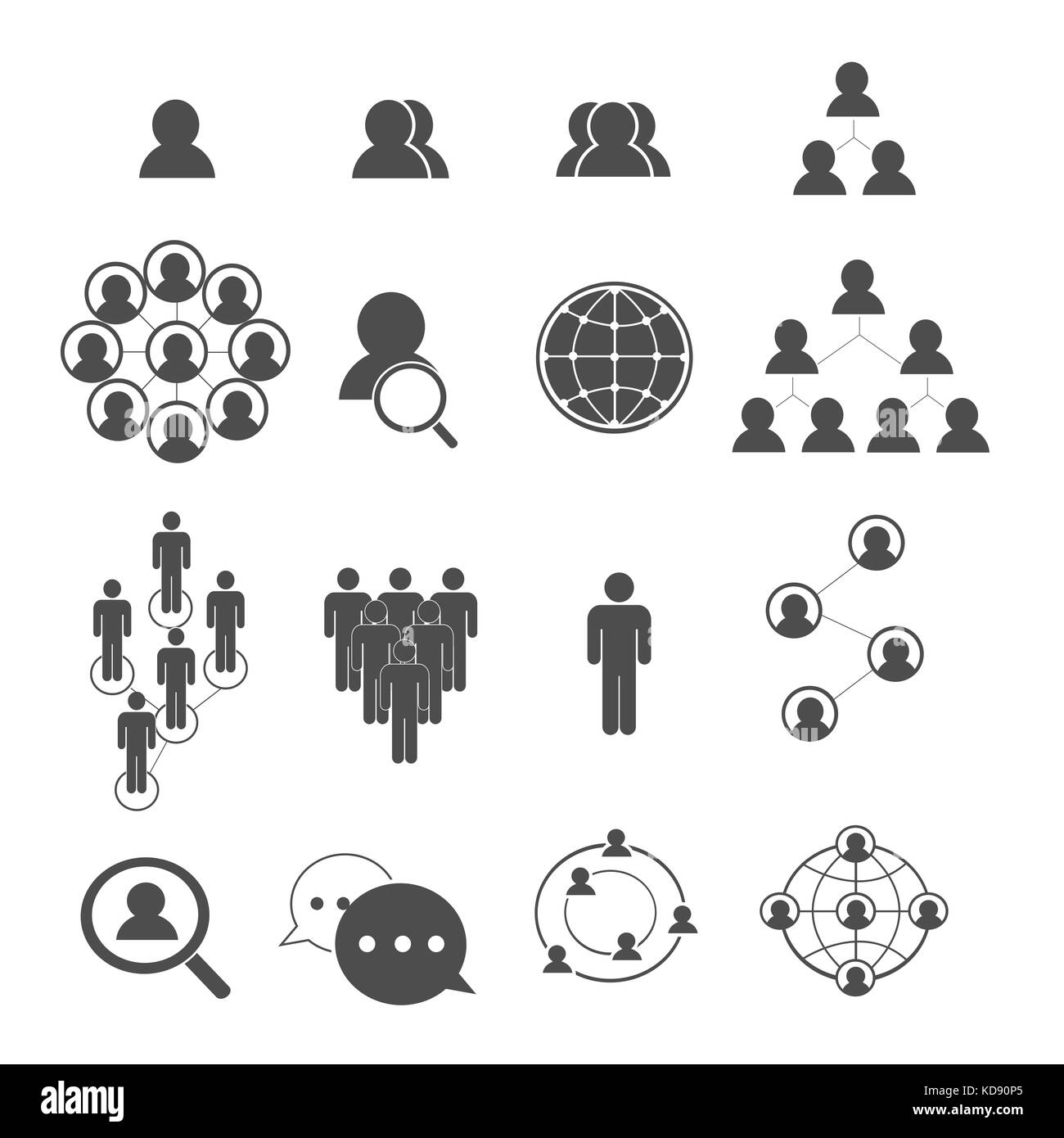 social network icons set vector Stock Photo - Alamy