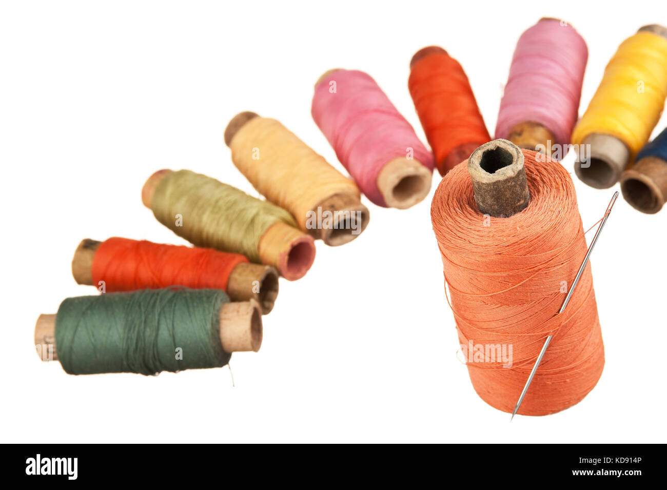 spool of thread isolated on a white background Stock Photo - Alamy