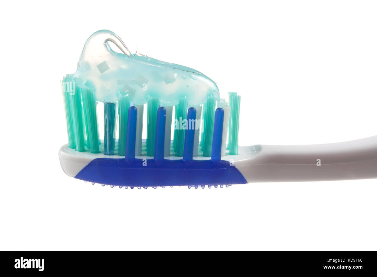 toothbrush with toothpaste isolated on a white background Stock Photo ...