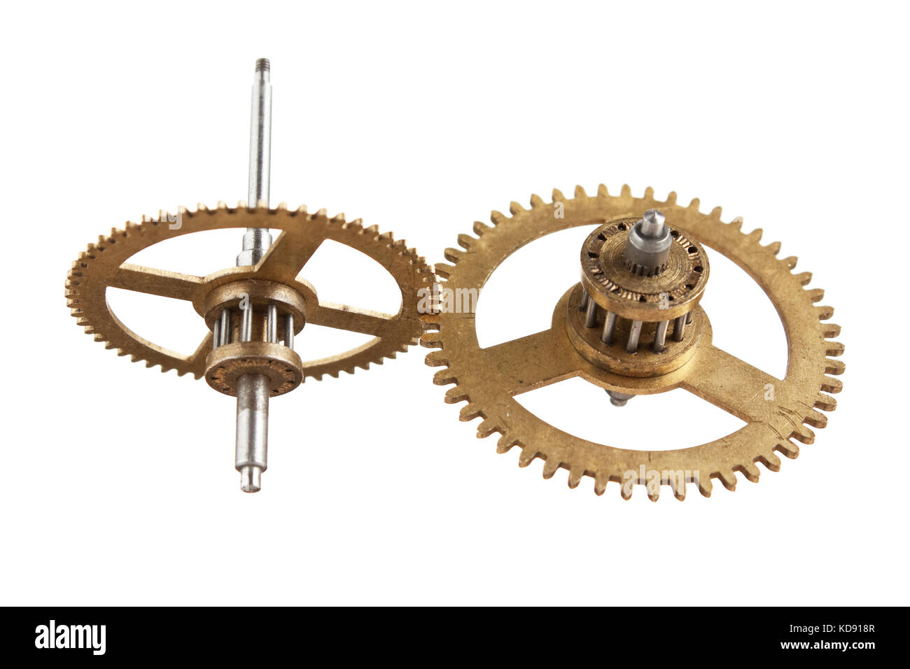 clockwork gears isolated on white background Stock Photo - Alamy