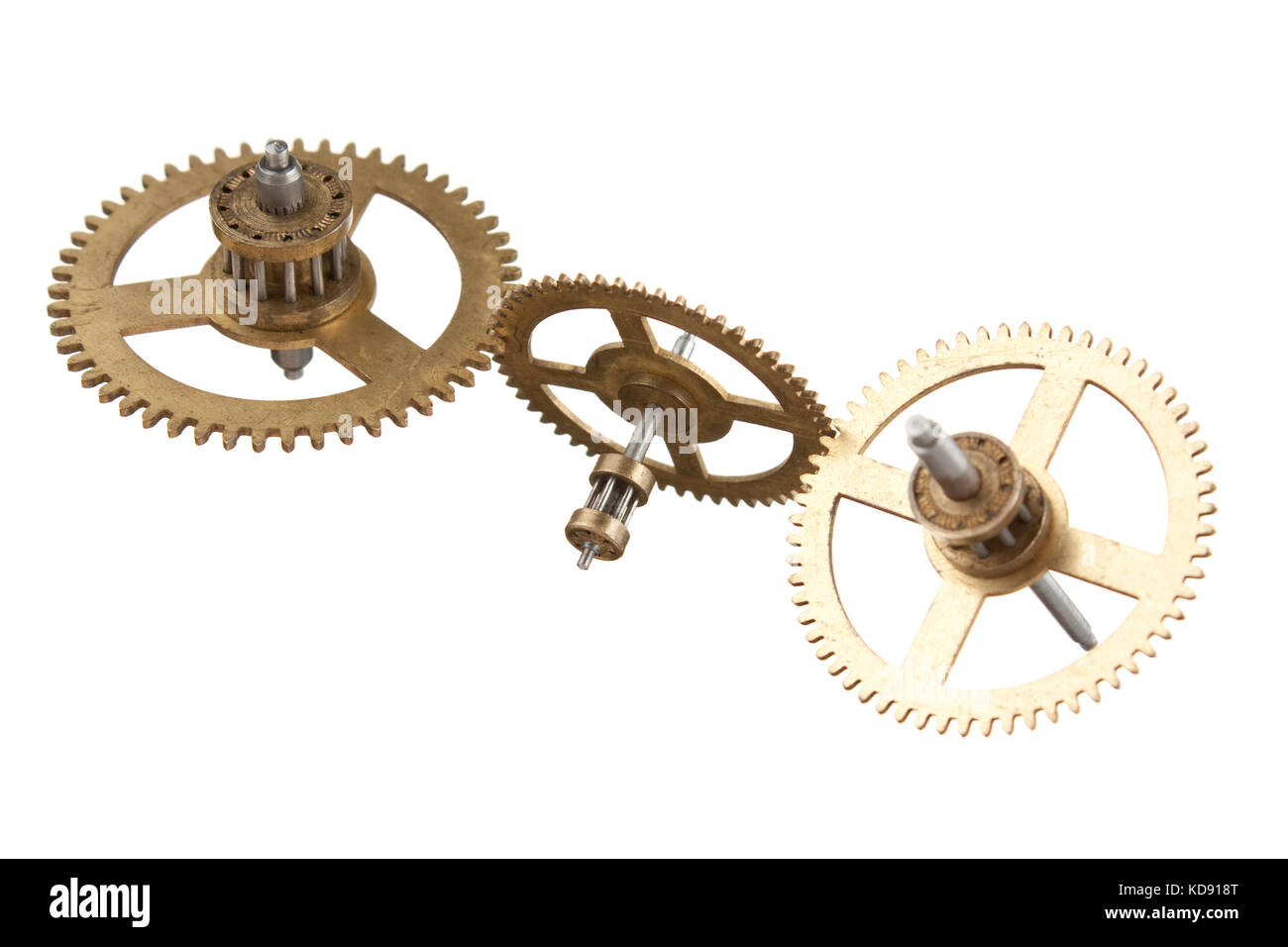 clockwork gears isolated on white background Stock Photo - Alamy