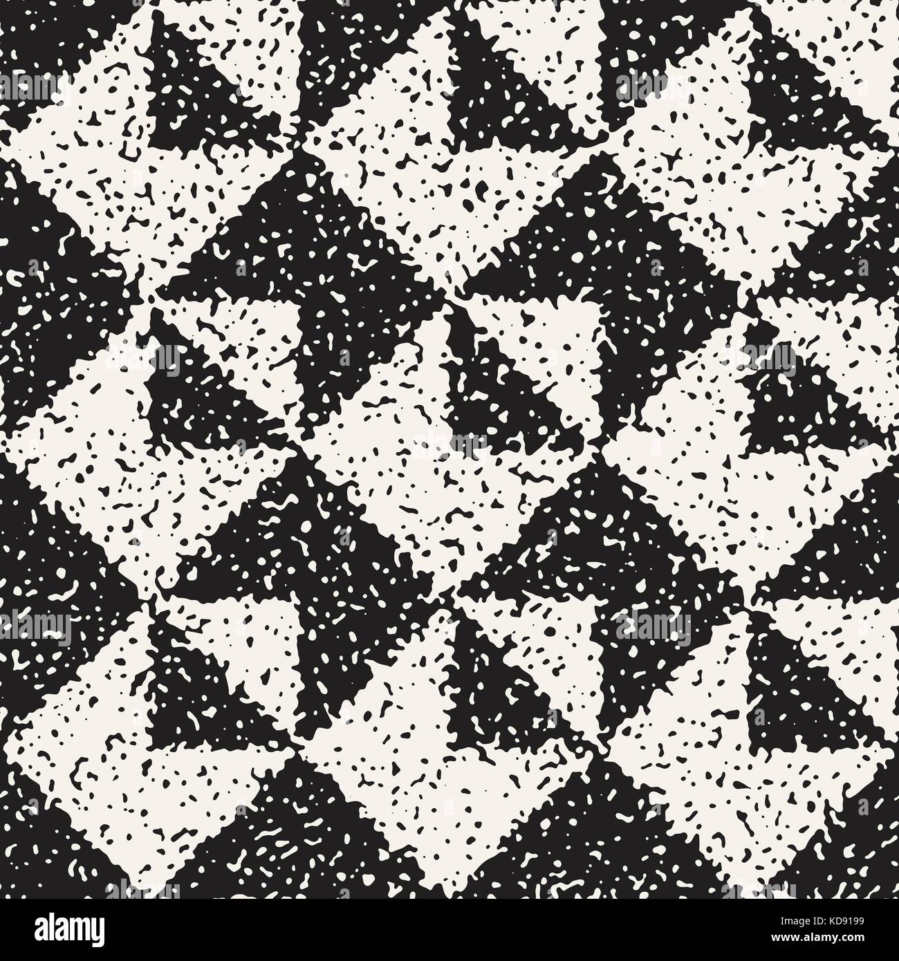 Abstract noisy textured geometric shapes background. Vector seamless ...