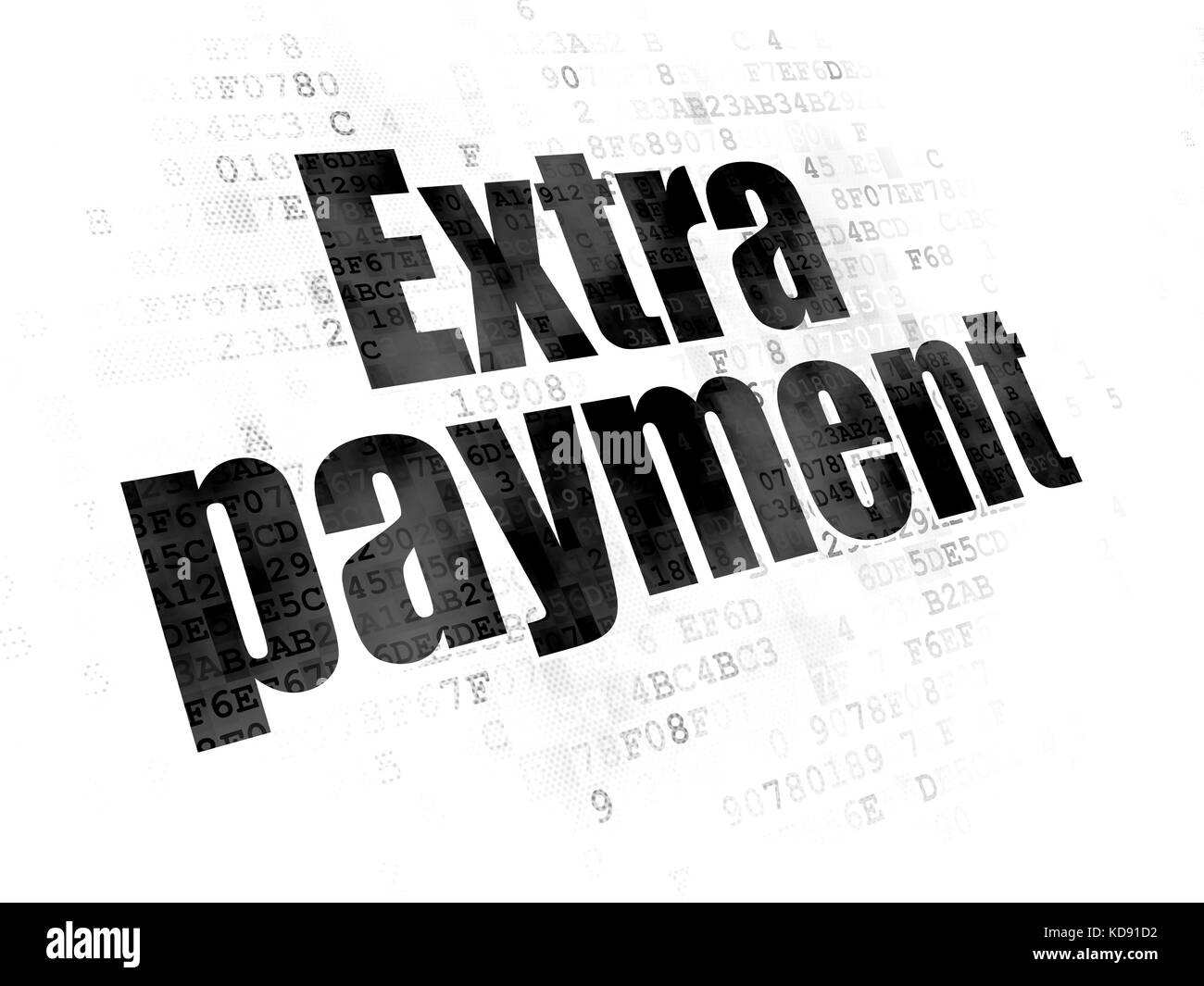 Money concept: Extra Payment on Digital background Stock Photo - Alamy