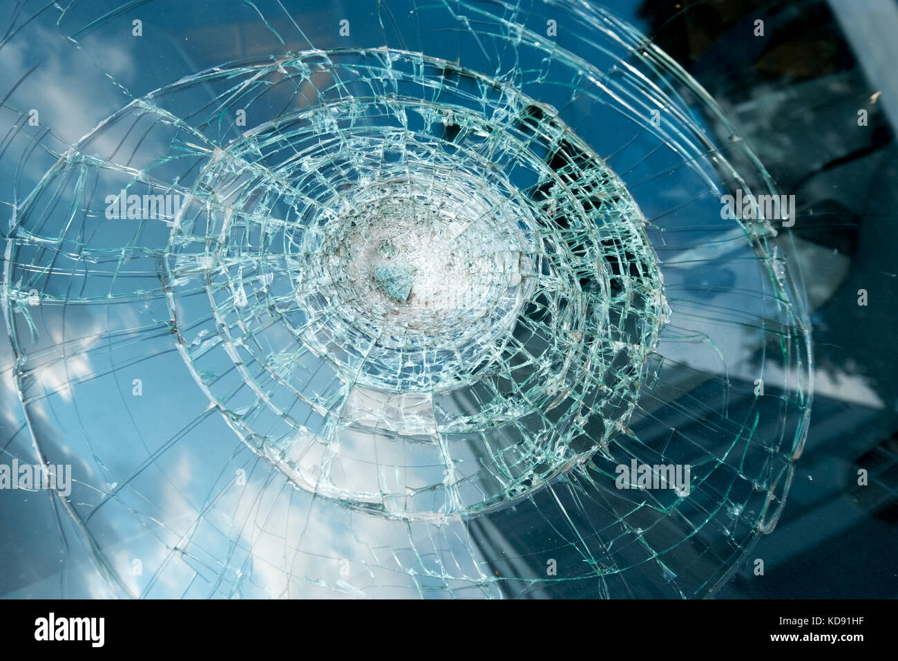 Broken glass of a car after accident Stock Photo - Alamy
