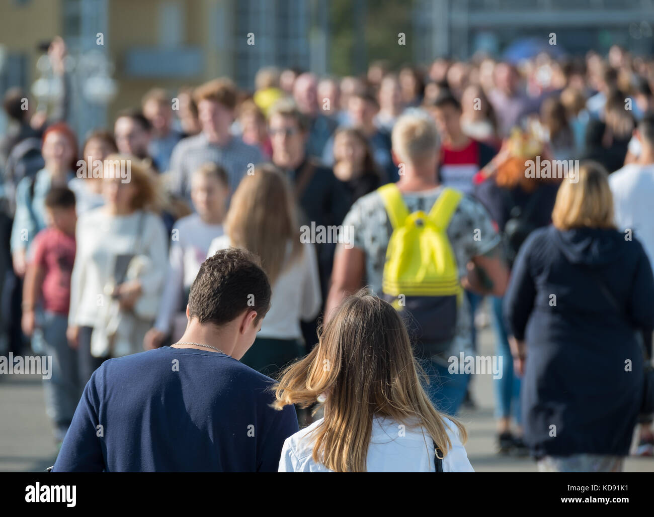 Crowd of people on the street. No recognizable faces Stock Photo - Alamy