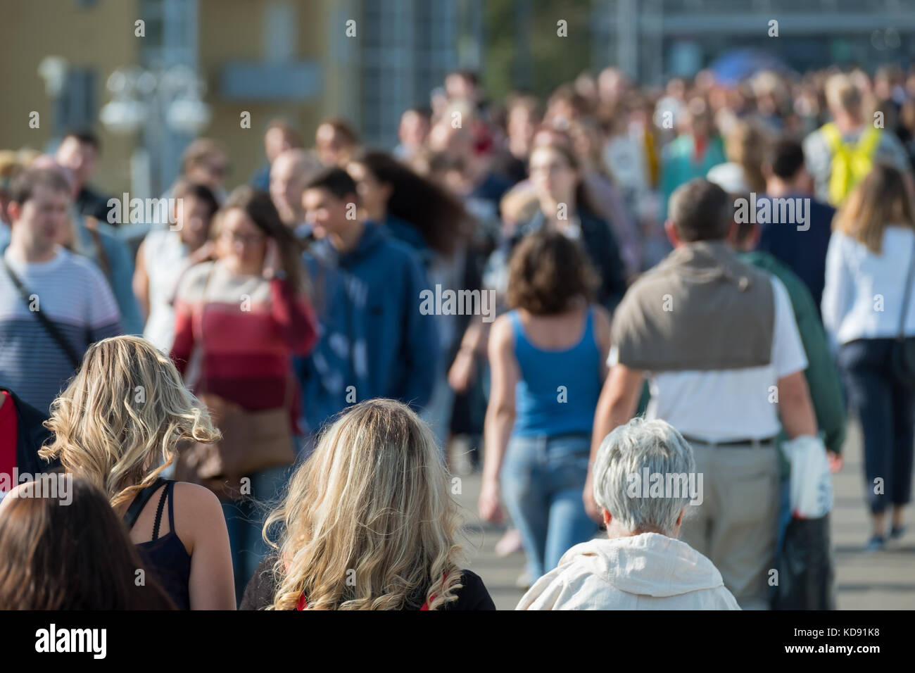 Crowd of people on the street. No recognizable faces Stock Photo - Alamy