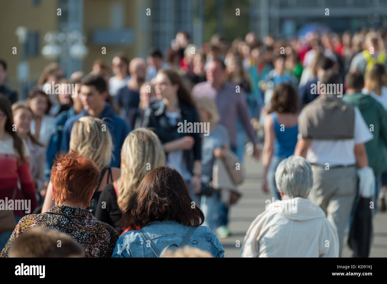 Crowd of people on the street. No recognizable faces Stock Photo - Alamy