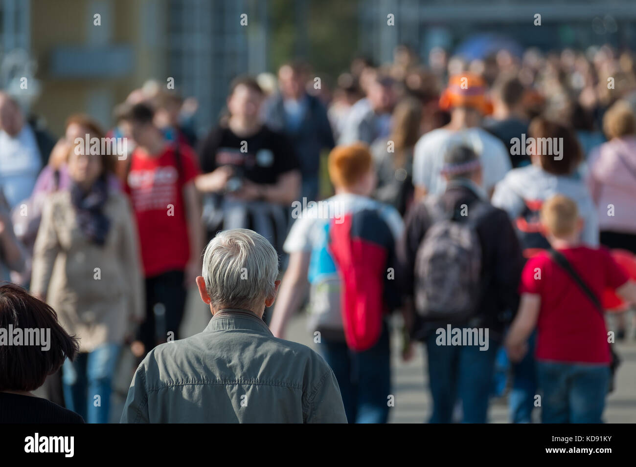 Crowd of people on the street. No recognizable faces Stock Photo - Alamy
