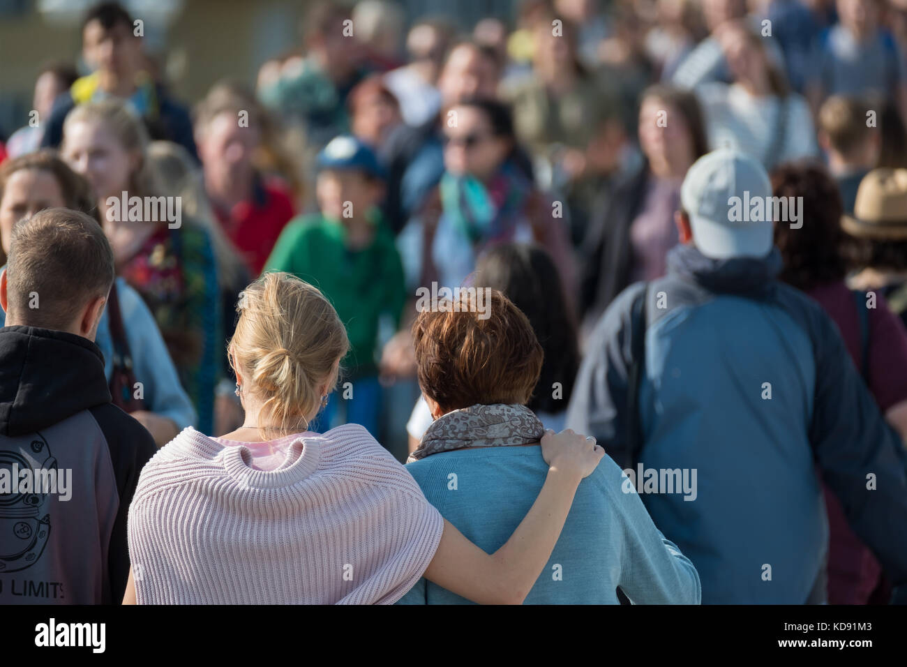 Crowd of people on the street. No recognizable faces Stock Photo - Alamy