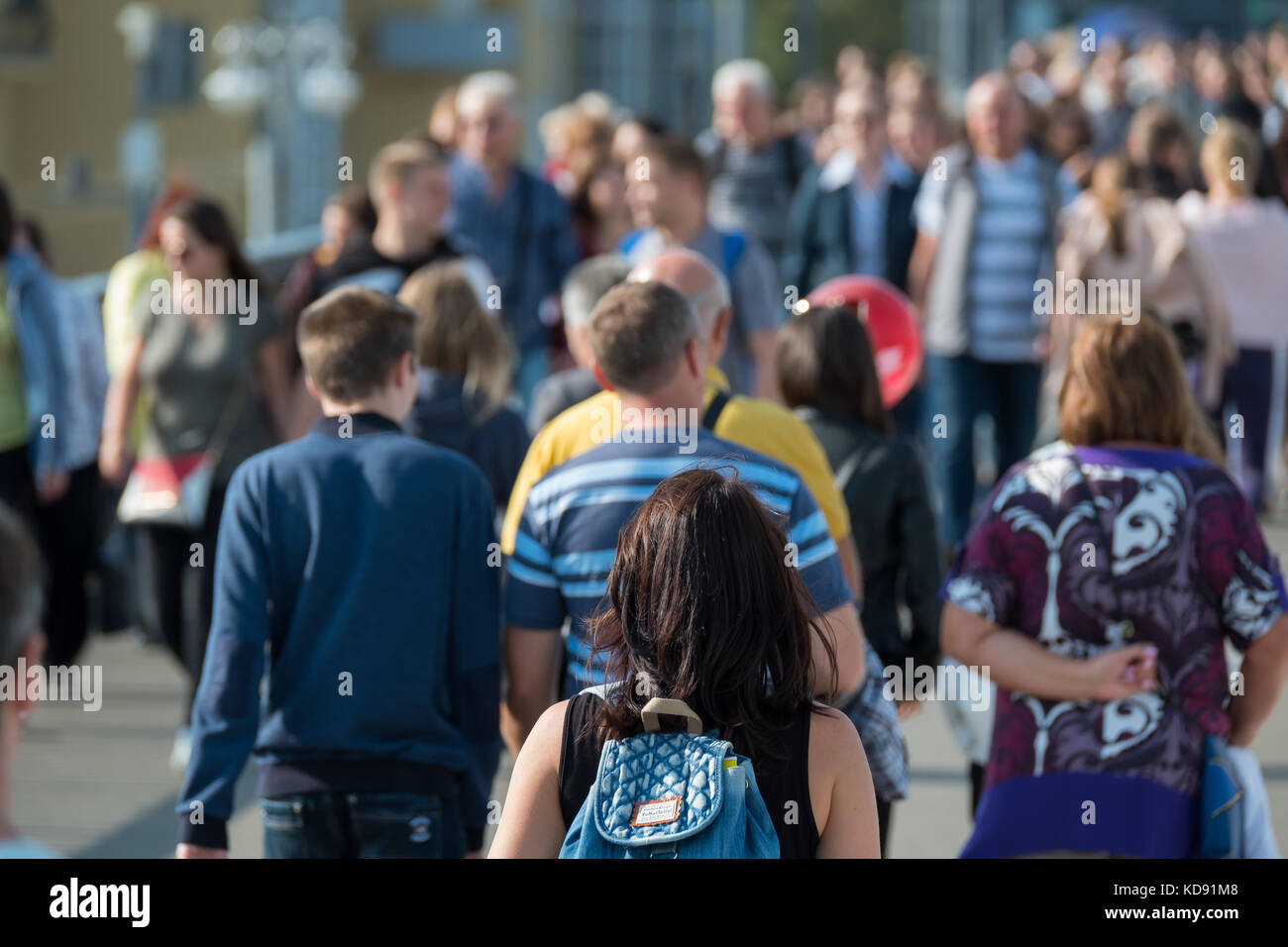 Crowd of people on the street. No recognizable faces Stock Photo - Alamy