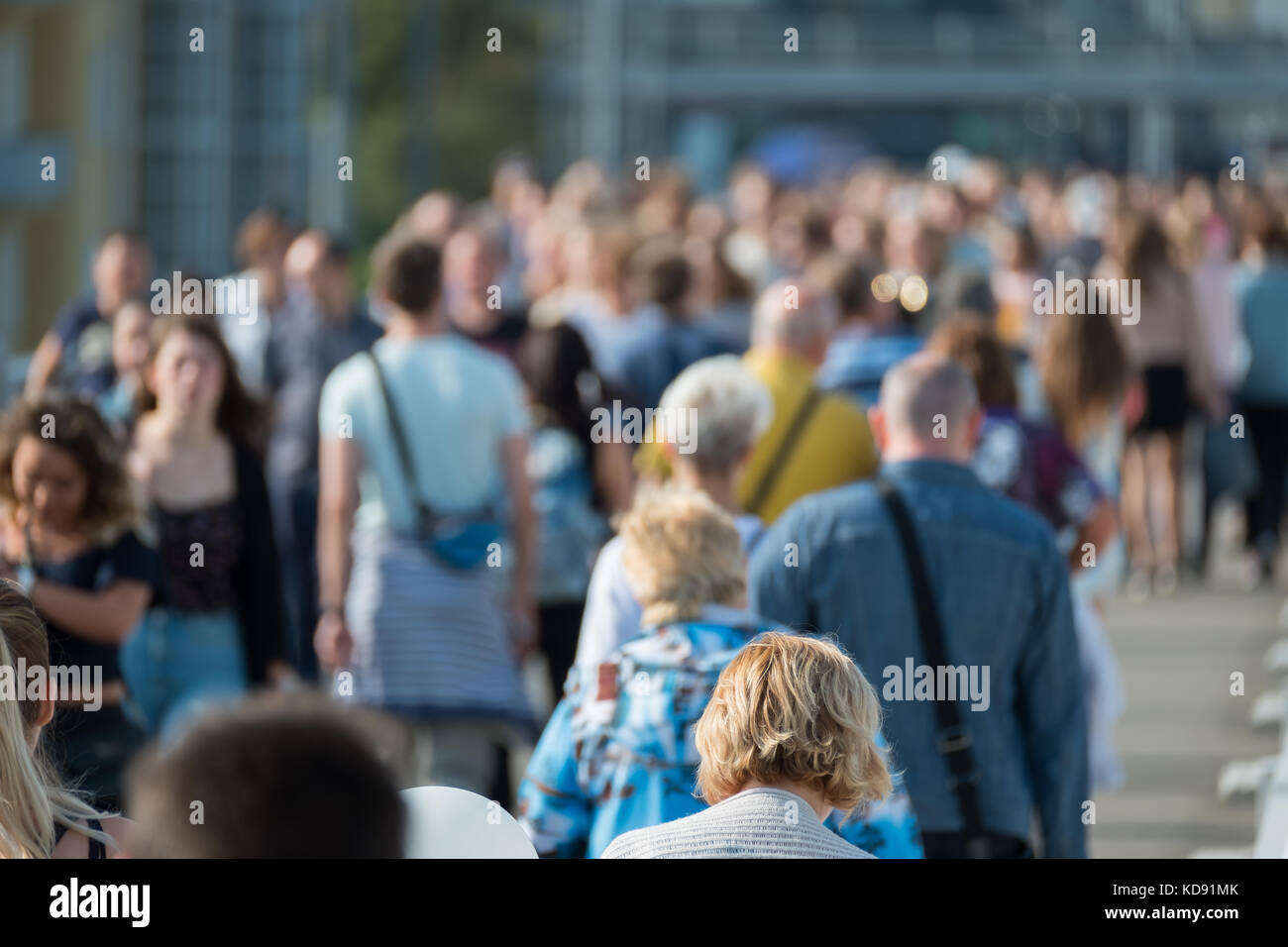 Crowd of people on the street. No recognizable faces Stock Photo - Alamy