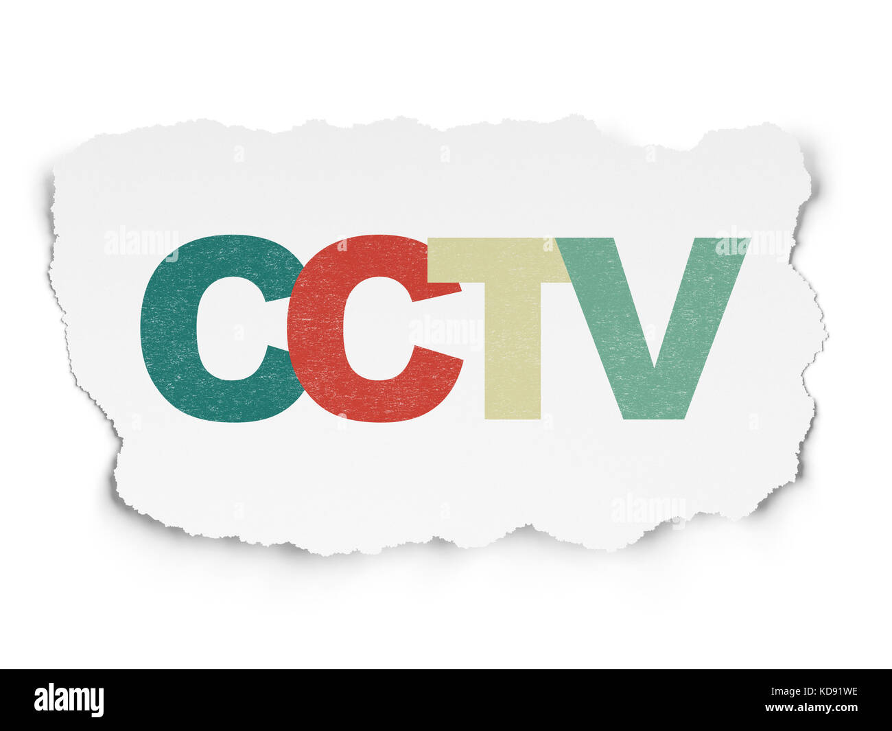Security concept: CCTV on Torn Paper background Stock Photo - Alamy