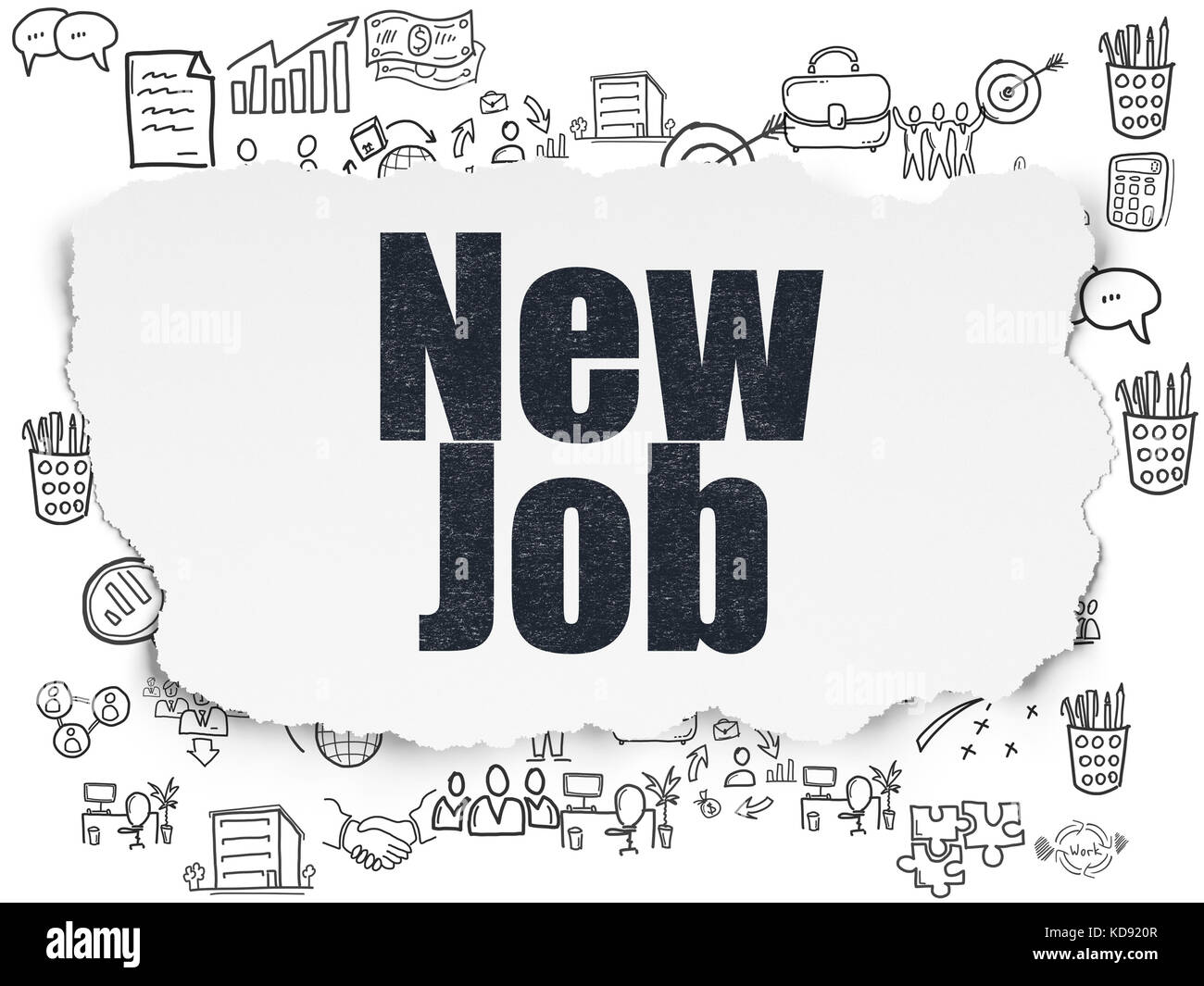 Business concept: New Job on Torn Paper background Stock Photo - Alamy