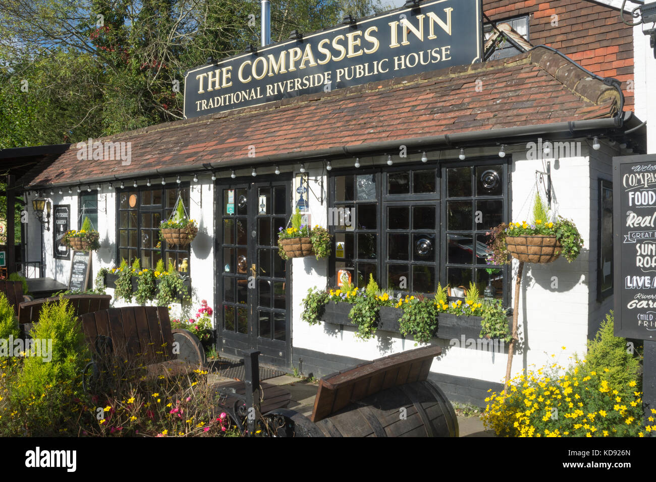 Public house in the pretty village of Gomshall in the Surrey Hills AONB ...
