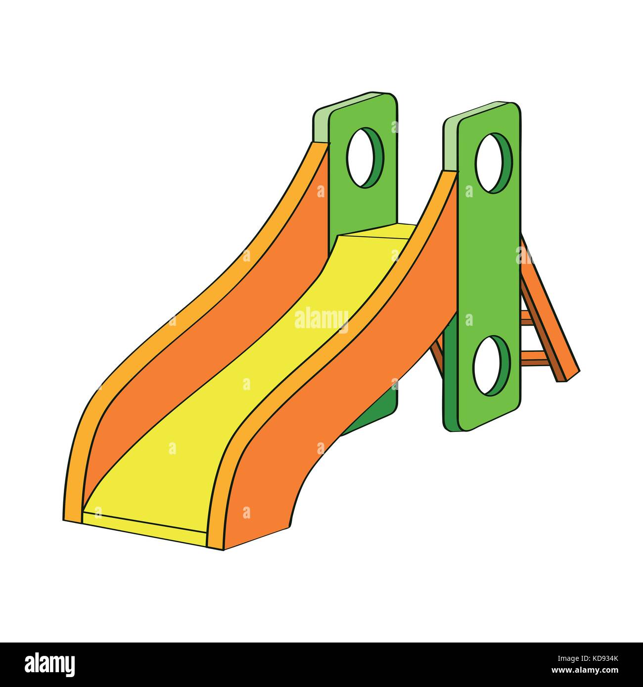 Cartoon Playground Slide