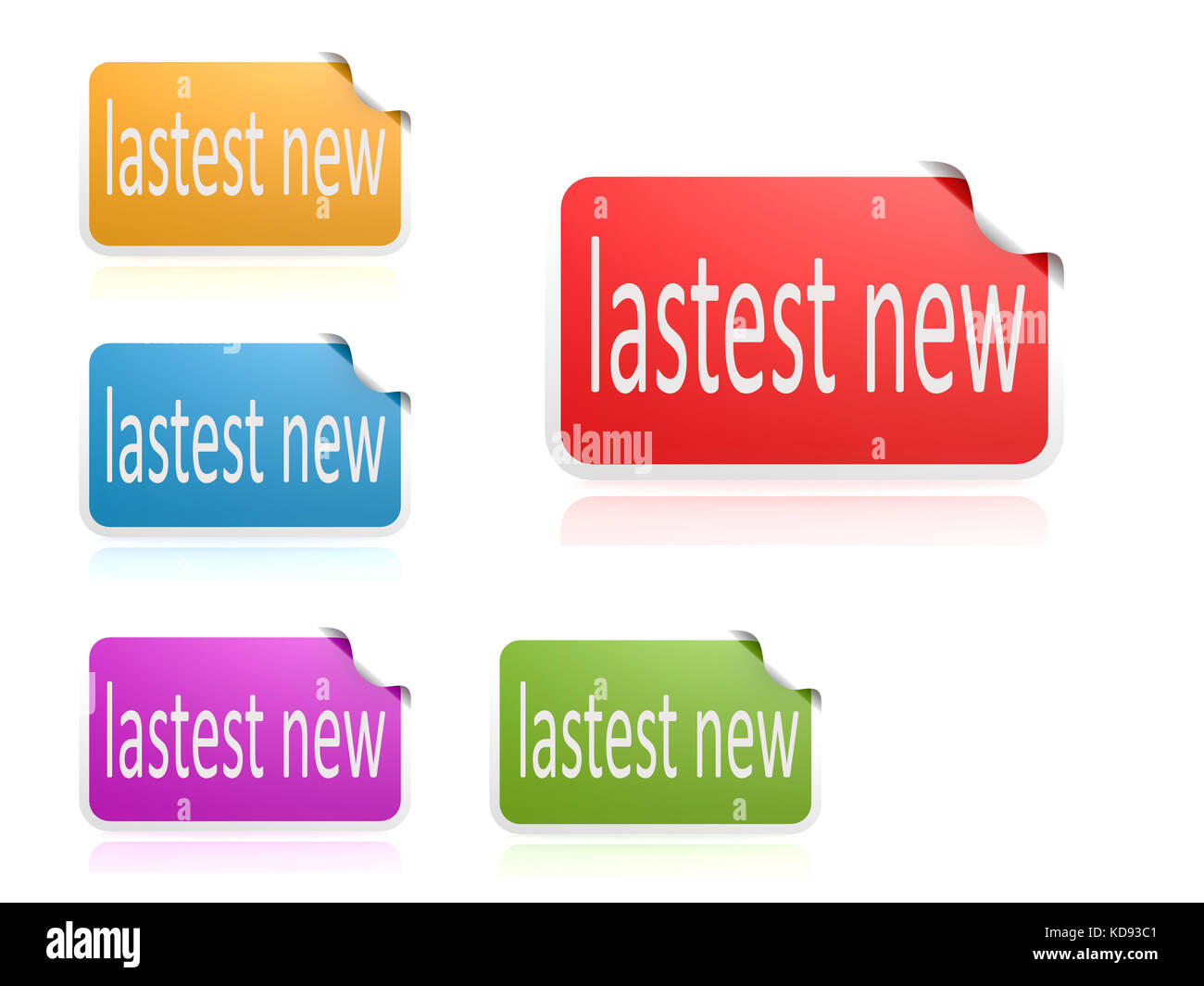 Latest news color label set image with hi-res rendered artwork that ...