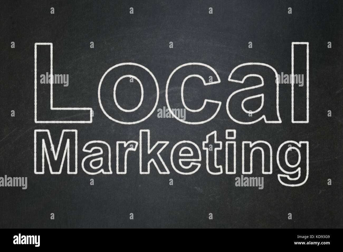 Advertising concept: Local Marketing on chalkboard background Stock ...