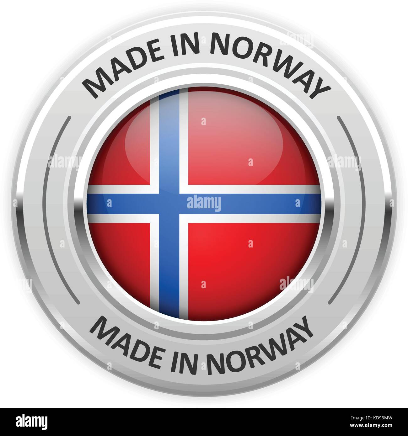 Silver medal Made in Norway with flag Stock Vector Image & Art - Alamy