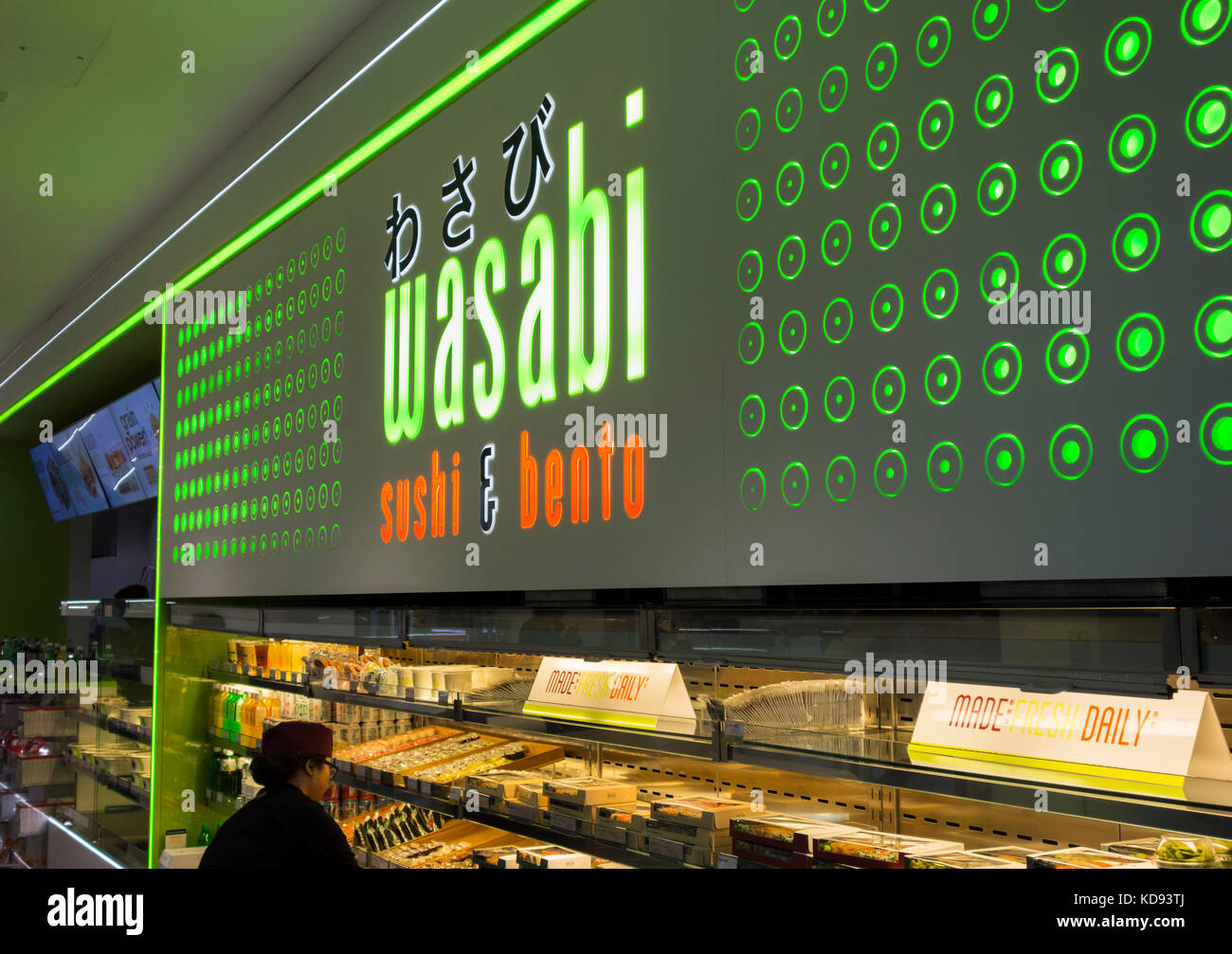 Interior of one of the Wasbi Sushi & Bento restaurant outlets Stock ...