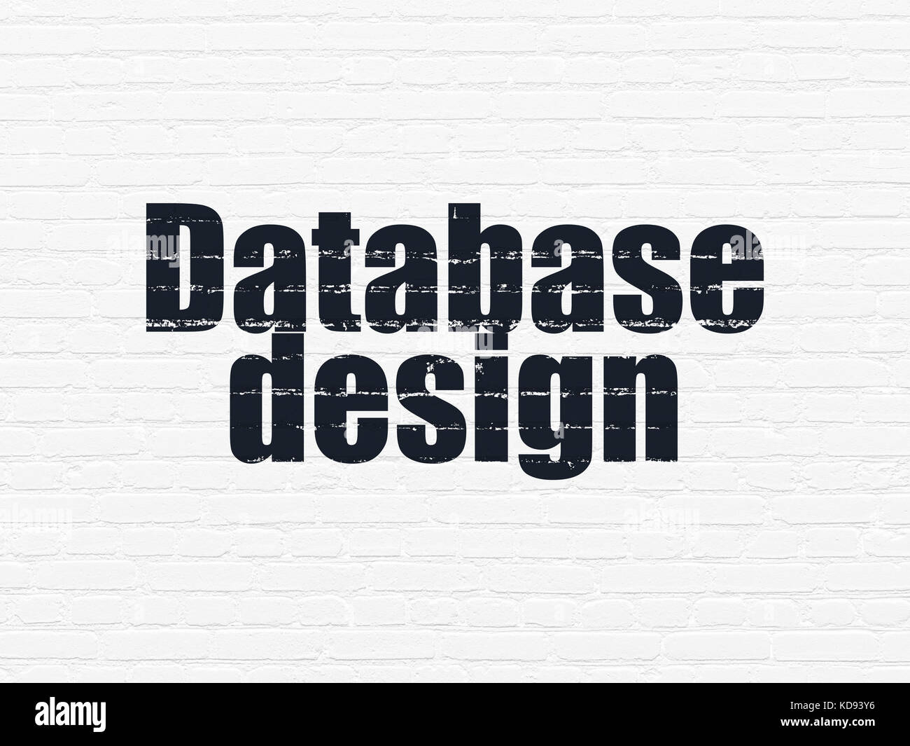 Software concept: Database Design on wall background Stock Photo - Alamy