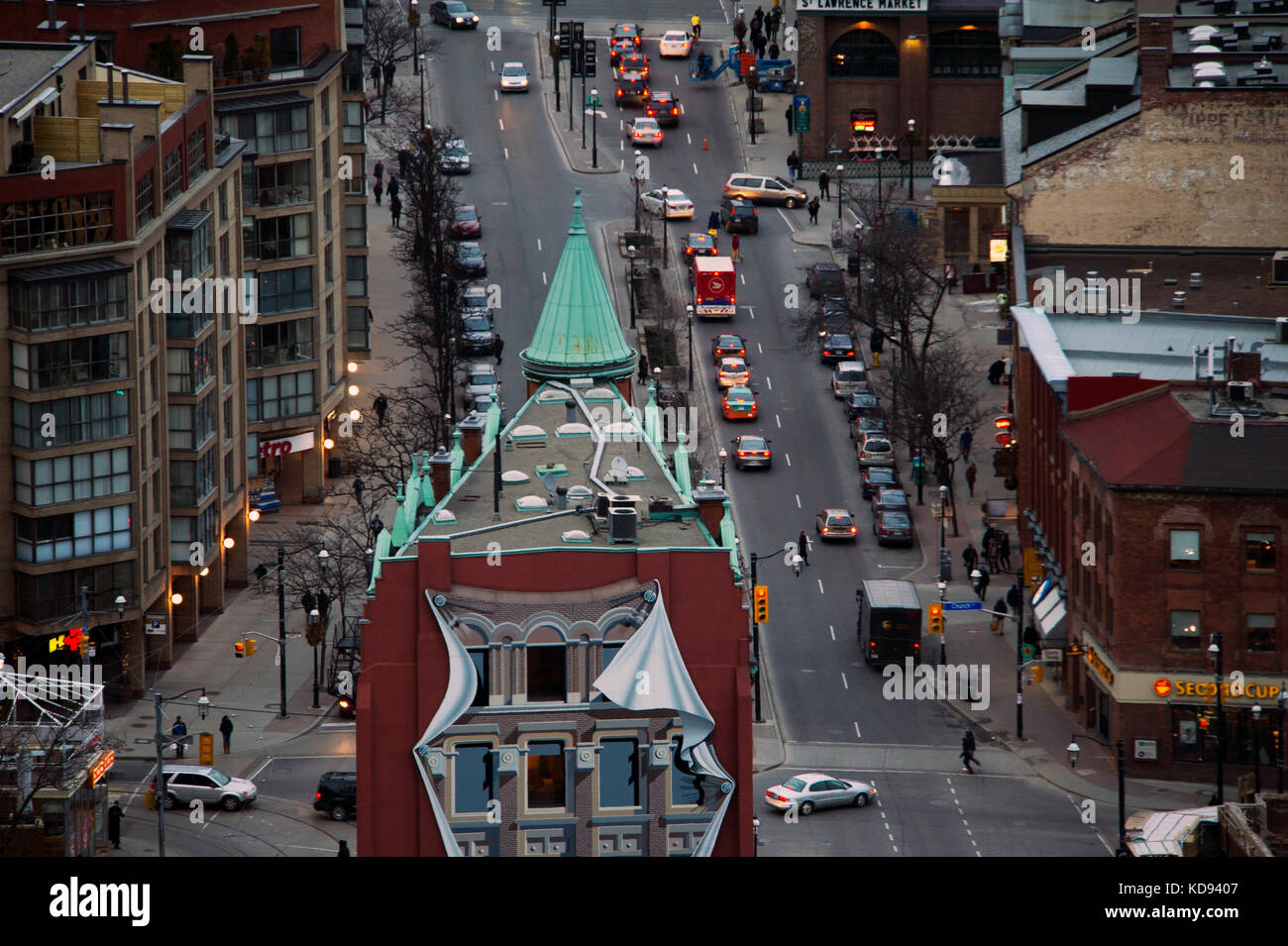 Flat Iron building on Front Street in Toronto, Ontario Stock Photo - Alamy