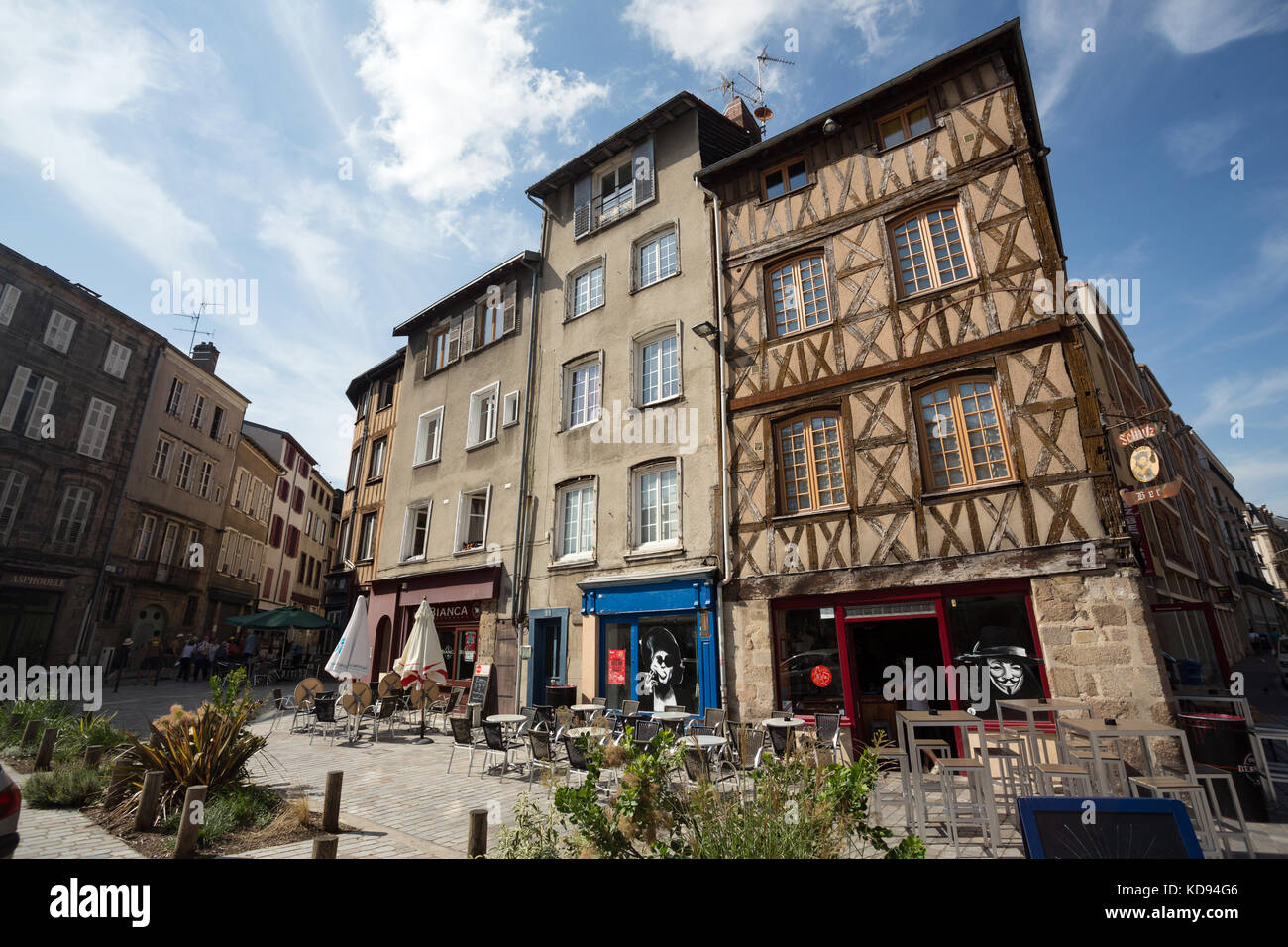 LIMOGES, LIMOUSIN, FRANCE - JULY 2, 2017: PLace de la cite with it's ...