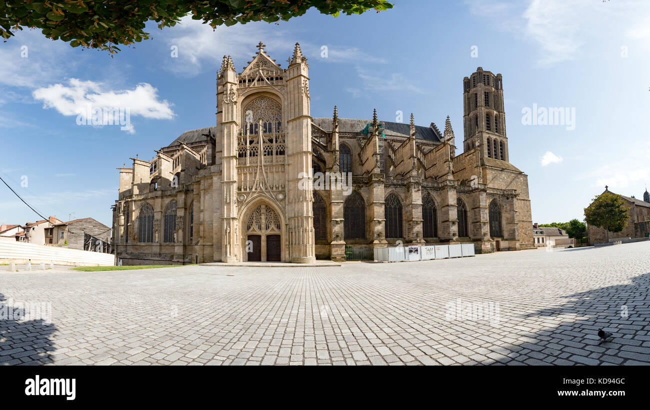 LIMOGES, LIMOUSIN, FRANCE - JULY 2, 2017: Panorama of the north side of ...