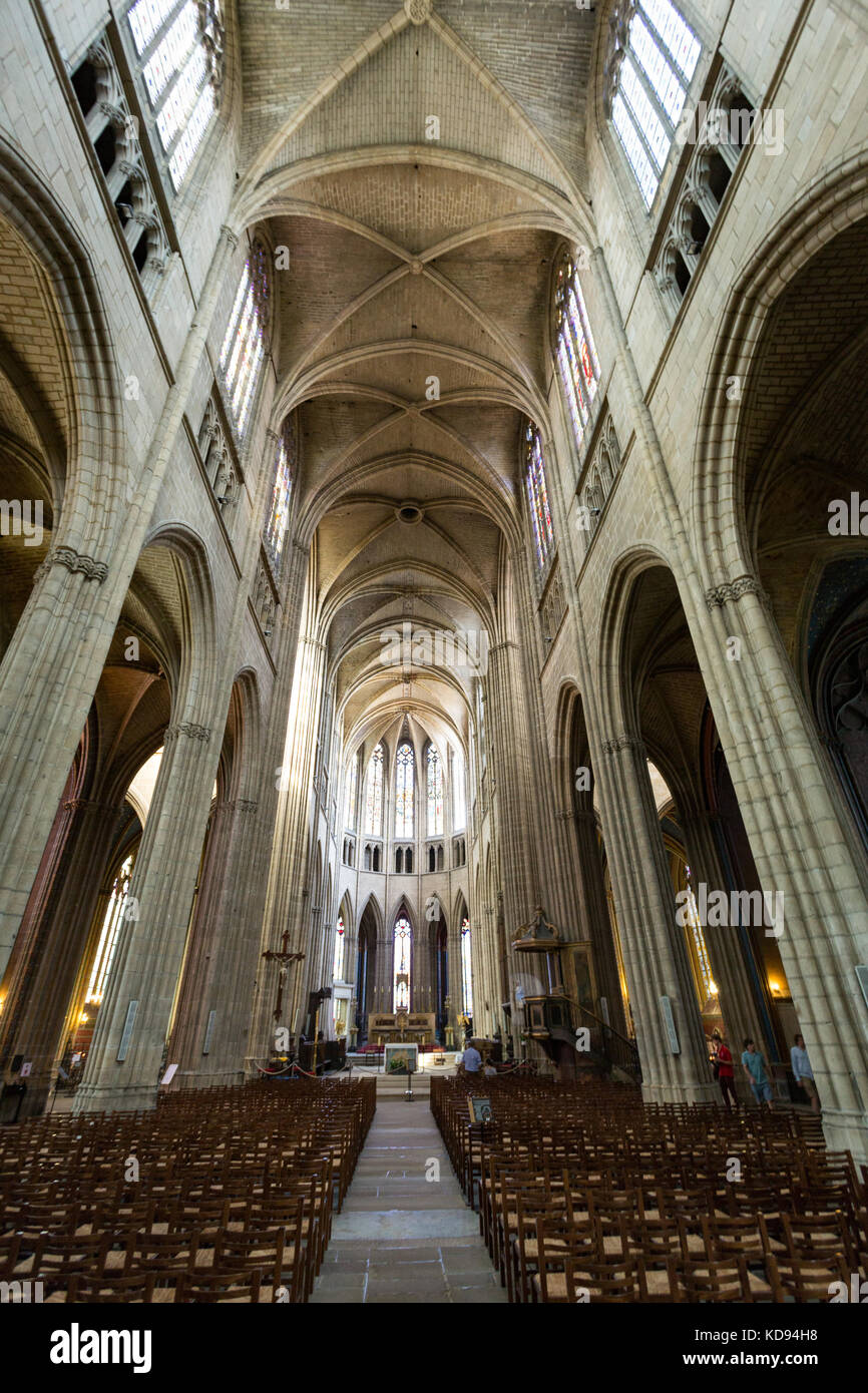 LIMOGES, LIMOUSIN, FRANCE - JULY 2, 2017: A look through the Saint ...