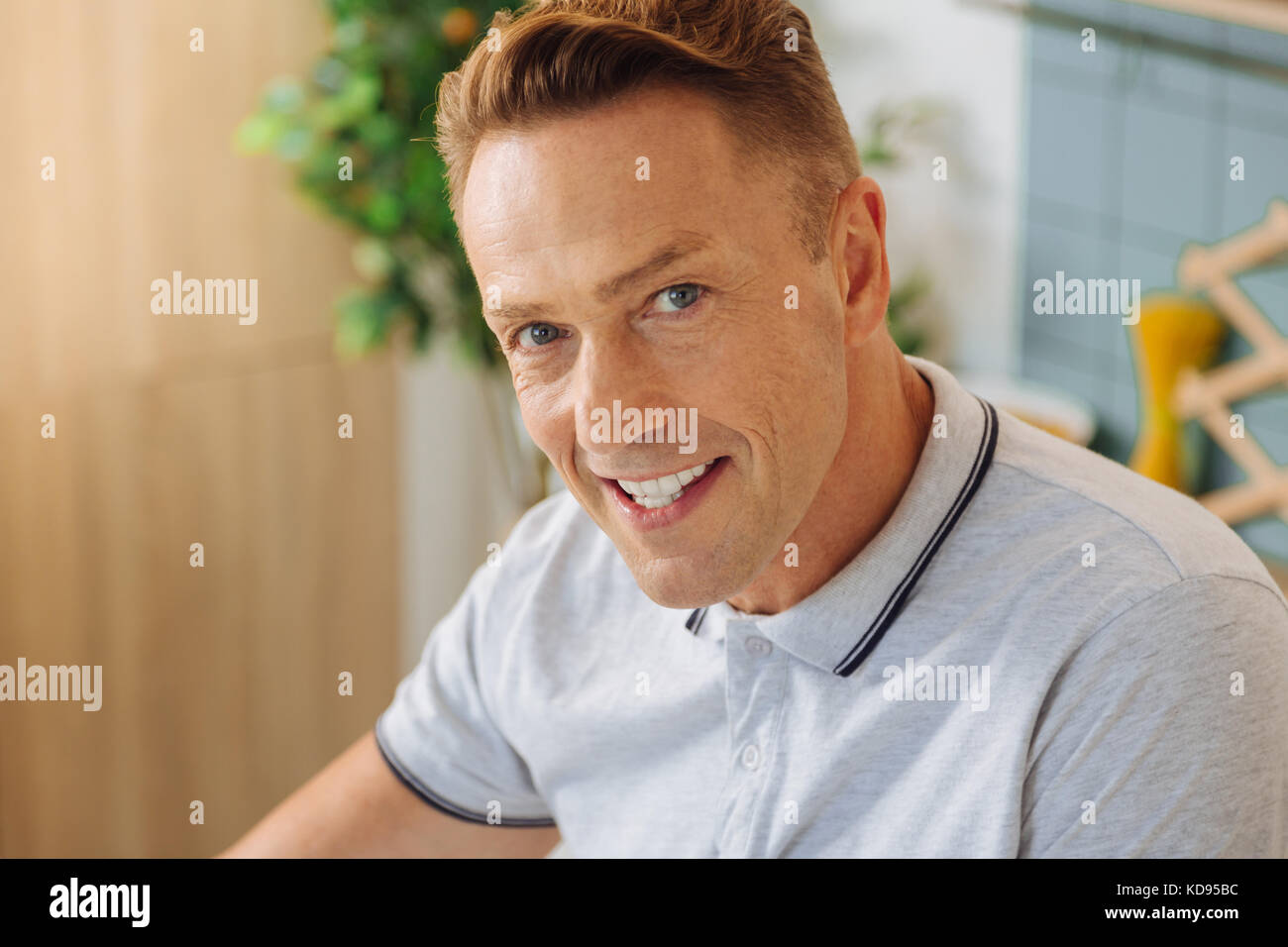 Portrait of a happy nice man Stock Photo - Alamy