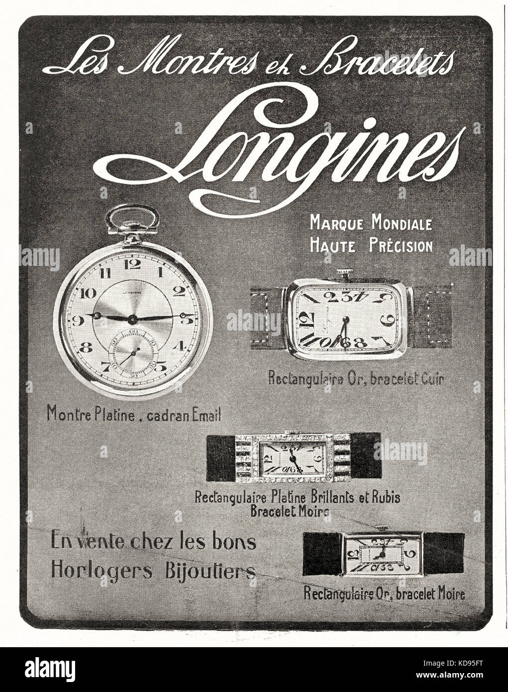 Longines-1924 - advertising Stock Photo - Alamy