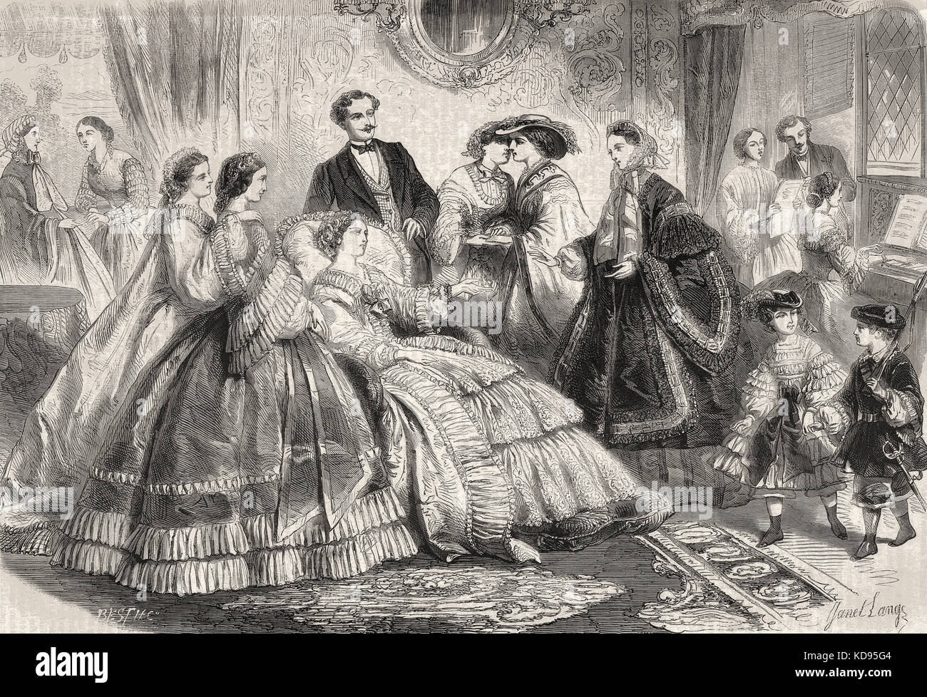 Winter Modes, Illustration, 1860-12-01 Stock Photo - Alamy