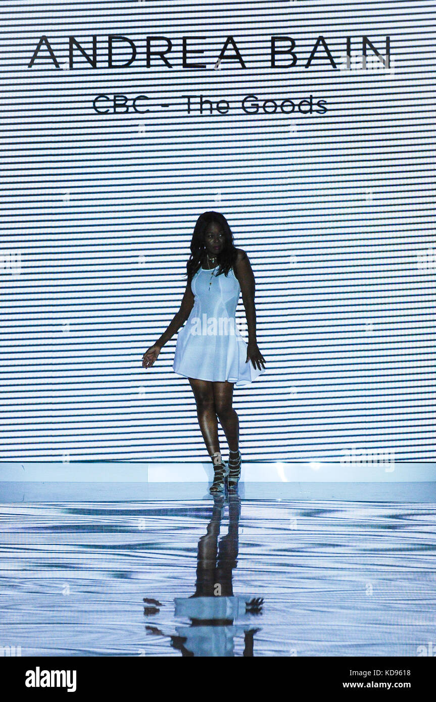 October 3, 2017. Toronto, Canada – Andrea Bain during Women fashion for ...