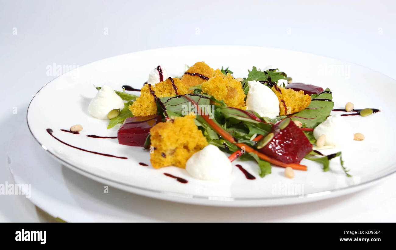 Italian Roast Beet Salad. Salad of roasted beets with goat cheese and ...