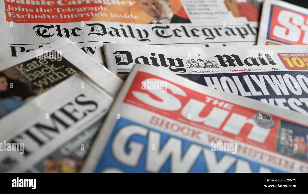 A collection of British newspapers Stock Photo - Alamy