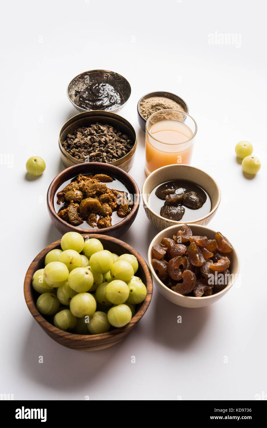 Stock photo of Amla/Avla/Aavla and it's by products like chyawanprash ...