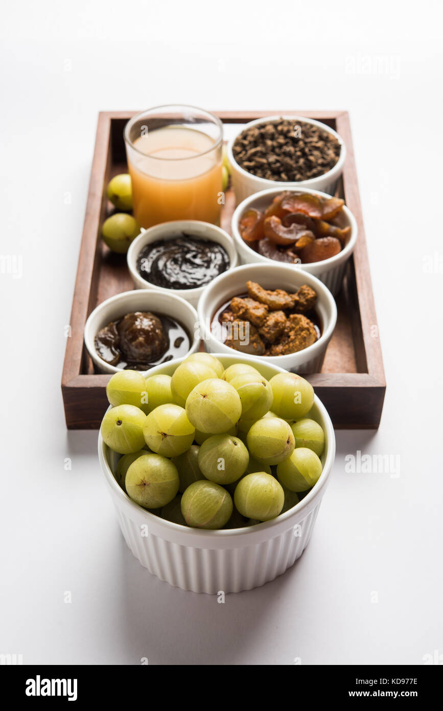 Stock photo of Amla/Avla/Aavla and it's by products like chyawanprash ...