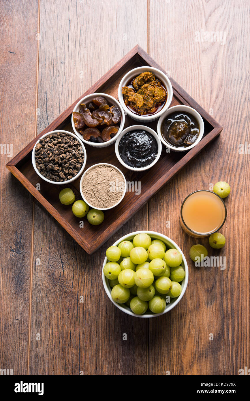 Stock photo of Amla/Avla/Aavla and it's by products like chyawanprash ...