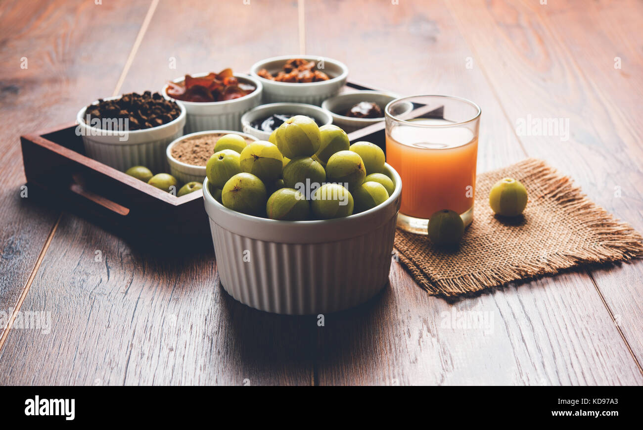 Stock photo of Amla/Avla/Aavla and it's by products like chyawanprash ...