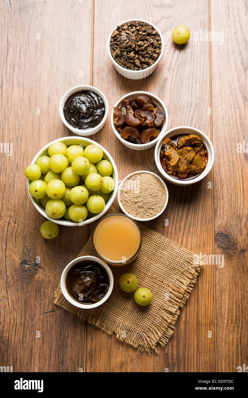 Stock photo of Amla/Avla/Aavla and it's by products like chyawanprash ...