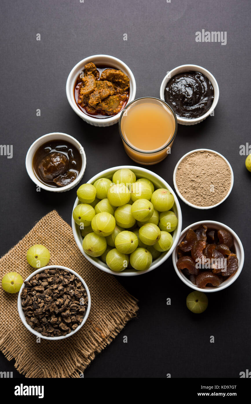Stock photo of Amla/Avla/Aavla and it's by products like chyawanprash ...
