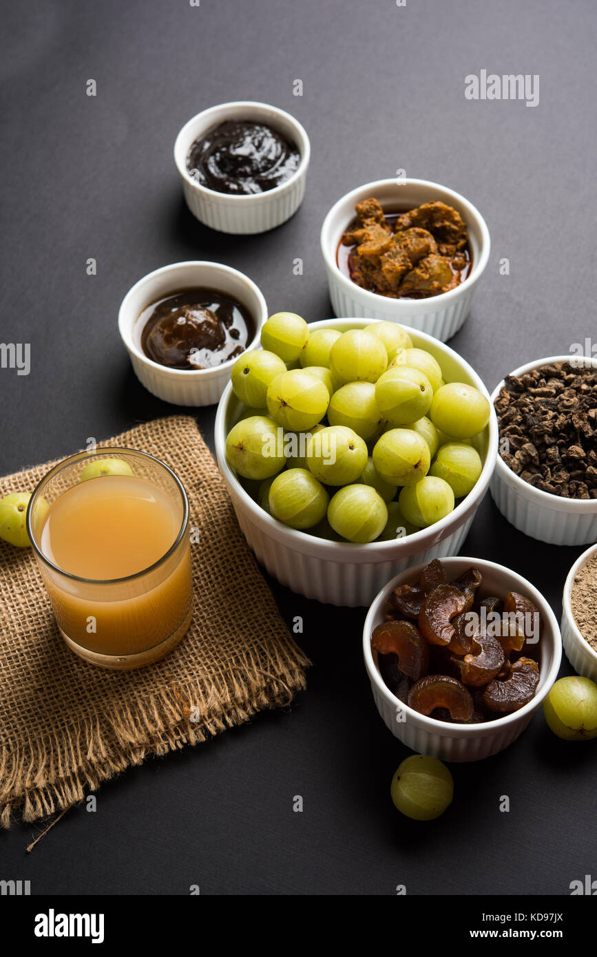 Stock photo of Amla/Avla/Aavla and it's by products like chyawanprash ...