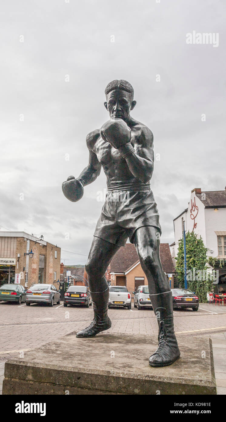 Statue of famous boxer,Randolph Turpin in Warwick, Midlands,England,UK ...