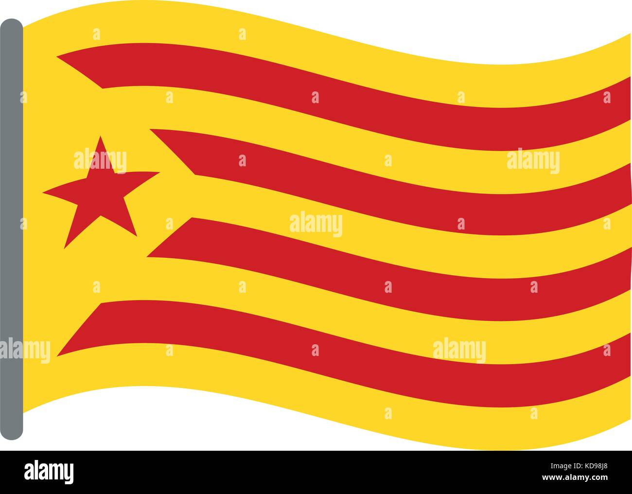 Isolated flag of Catalonia Stock Vector Image & Art - Alamy