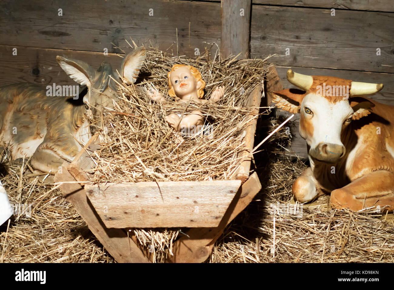 Christmas nativity scenechristmas manger scene with figures including ...
